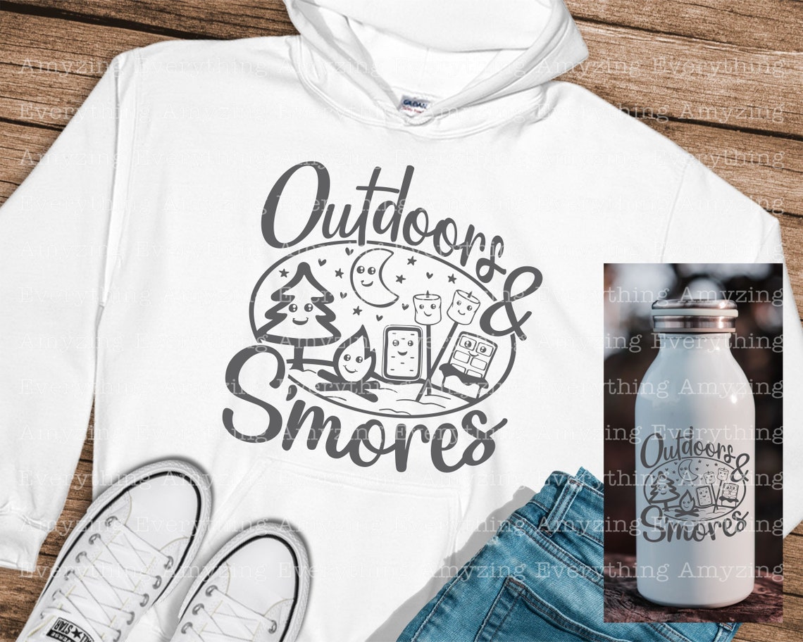 Outdoors and S'mores Svg S'more Svg Camping Svg - Etsy