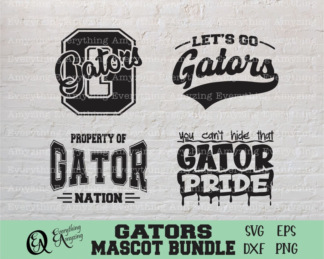 Gators Mascot Bundle Svg, Gators School Spirit Svg, Gators Cheerleading ...