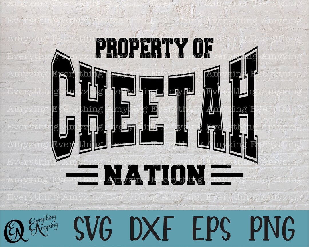 Cheetah Nation Svg, Cheetahs Mascot Svg, Cheetah High School Svg ...