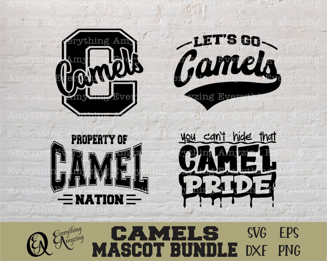 Camel Mascot Bundle Svg, Camels High School Svg, Camels Cheerleading ...