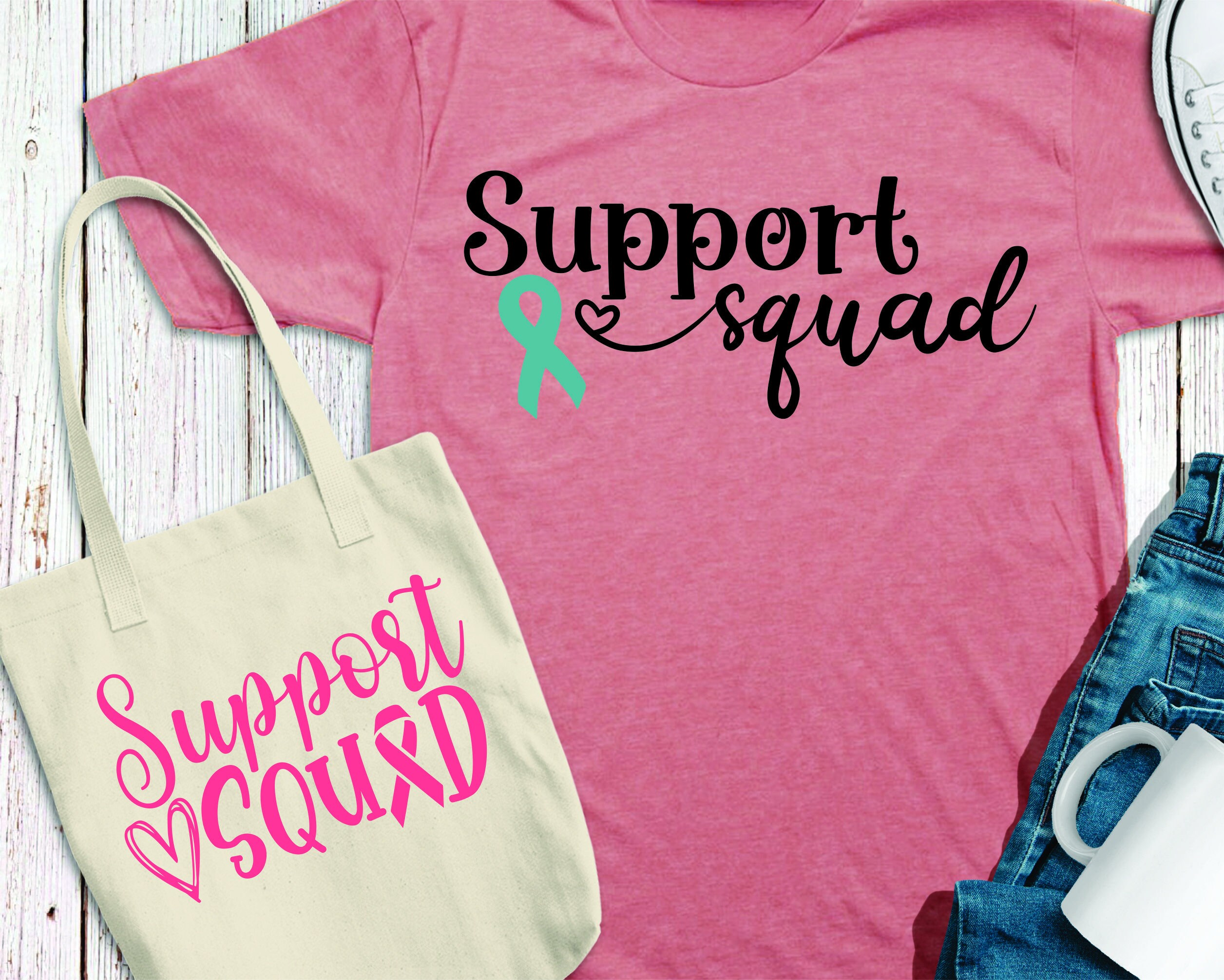 Support Squad Svg Cancer Awareness Svg Nobody Fights Alone | Etsy