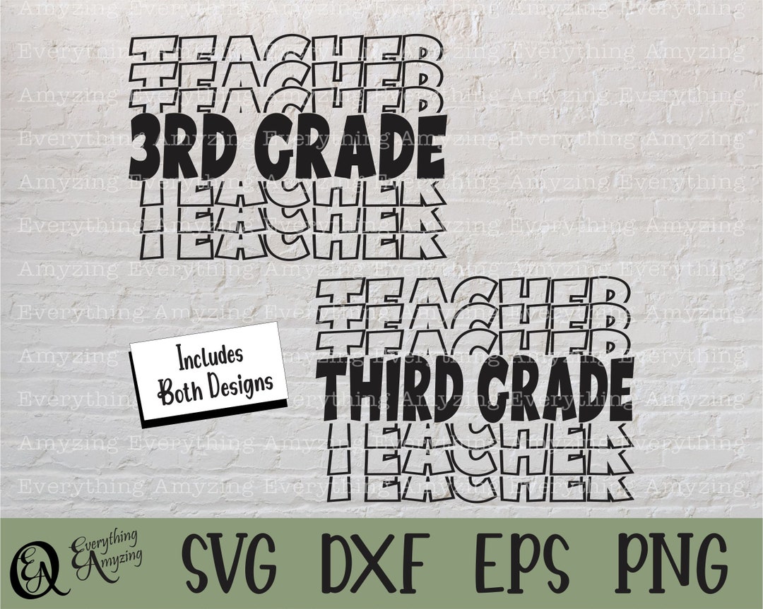 Third Grade Teacher Svg, 3rd Grade Teacher Svg, Back to School Svg, 3rd ...