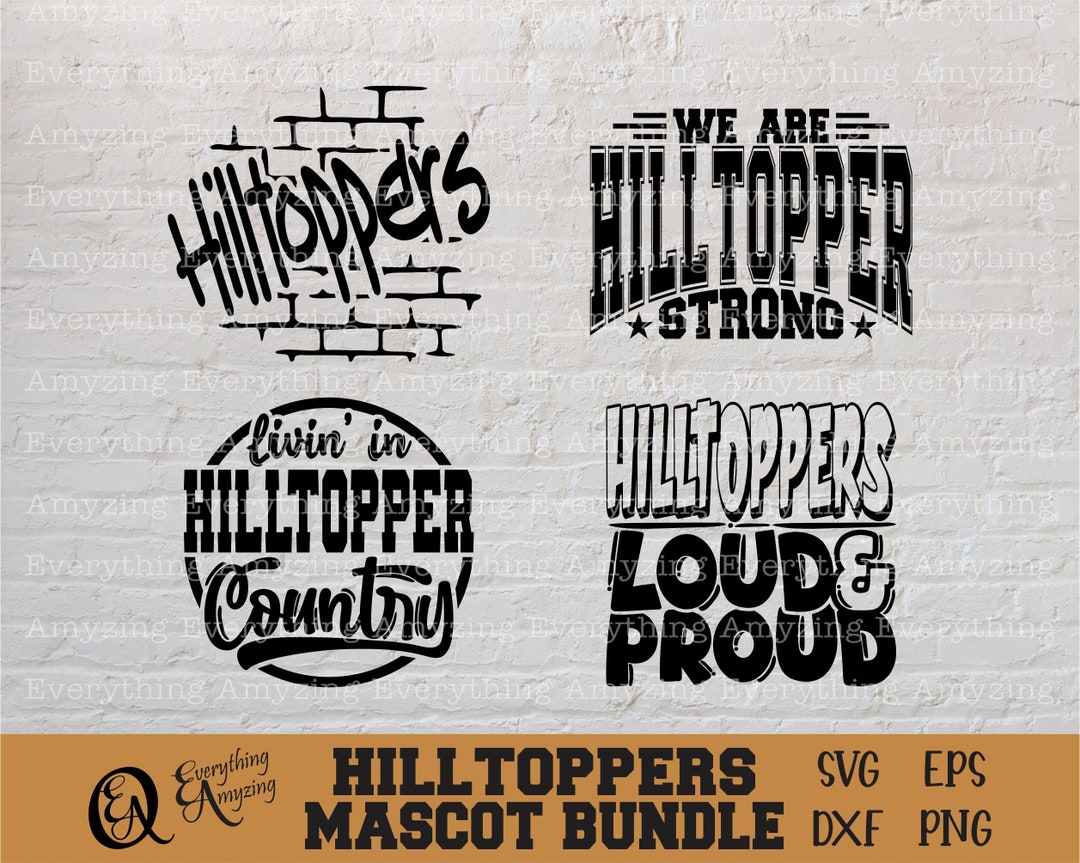 Hilltoppers Mascot Bundle Svg, Hilltoppers School Spirit Svg ...