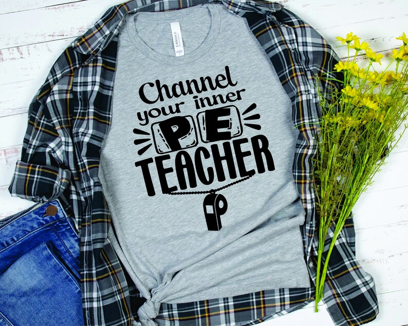 Channel Your Inner PE Teacher SVG Teacher Svg School Svg | Etsy