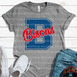 Bisons Svg, Bison Mascot Svg, Bisons School Spirit Svg, Bison ...