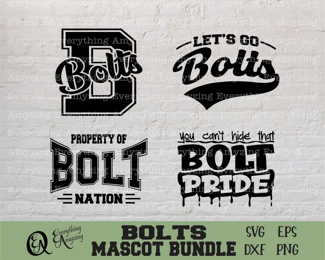 Bolts Mascot Bundle Svg, Bolts High School Svg, Bolts Cheerleading Svg ...