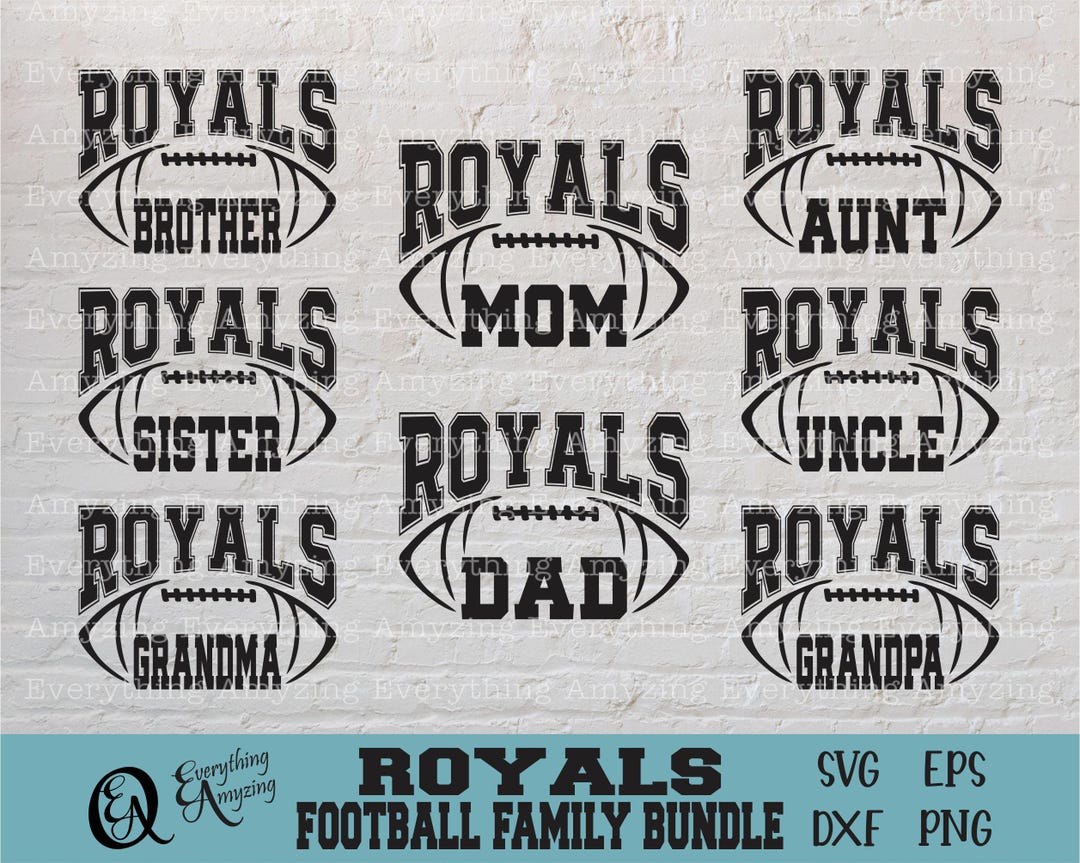 Royals Football Family Bundle Svg, Football Dad Svg, Royals Mom Svg ...