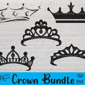 Crown SVG Bundle, Tiara Svg, Princess Crown Svg, Royal Svg, Queen Crown ...