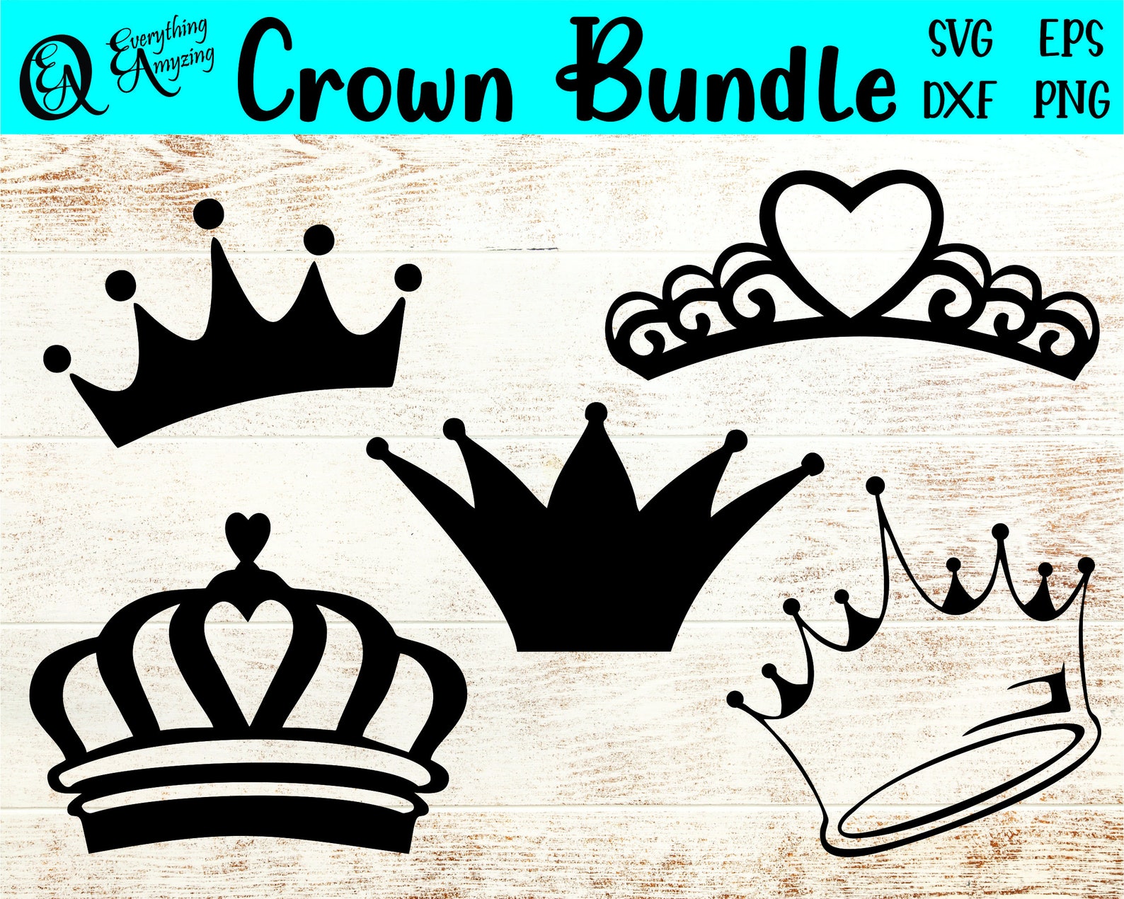 Crown SVG Bundle Tiara Svg Princess Crown Svg Royal Svg - Etsy