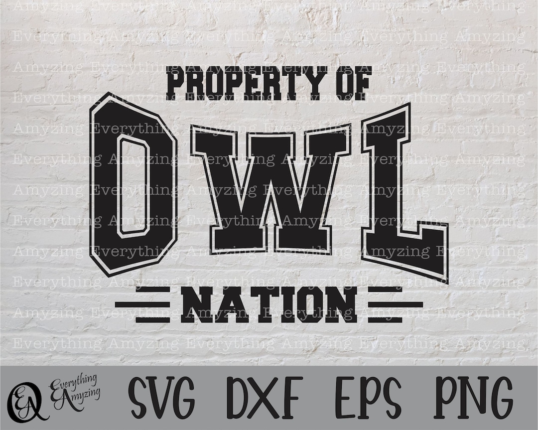 Owl Nation Svg, Owls Mascot Svg, Owls School Spirit Svg, Owls ...