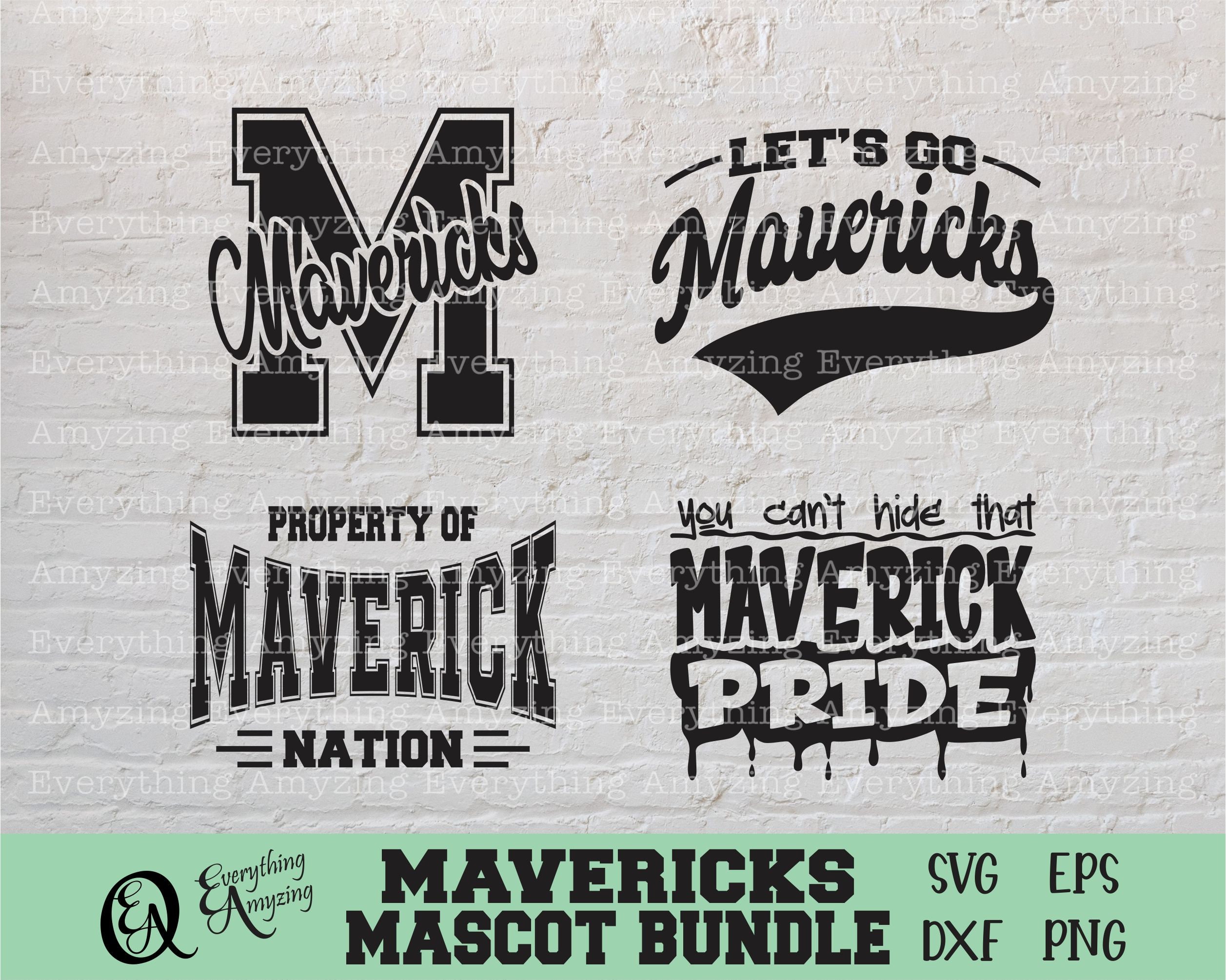 Mavericks Mascot Bundle Svg, Mavericks School Spirit Svg, Mavericks ...