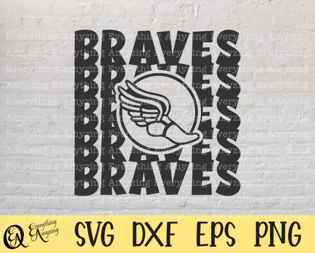 Braves Track Svg, Braves Mascot Svg, Braves Cross Country Svg, Braves ...