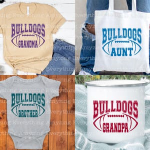Bulldogs Football Family Bundle Svg, Football Dad Svg, Bulldog Mom Svg ...