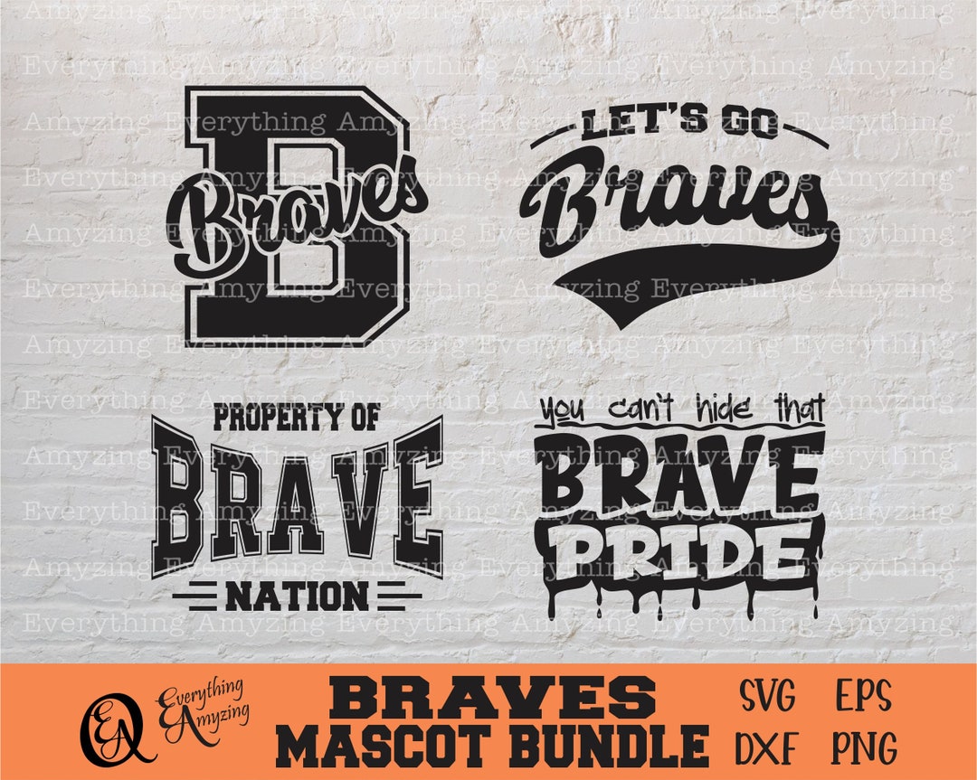 Braves Mascot Bundle Svg, Braves School Spirit Svg, Braves Cheerleading ...