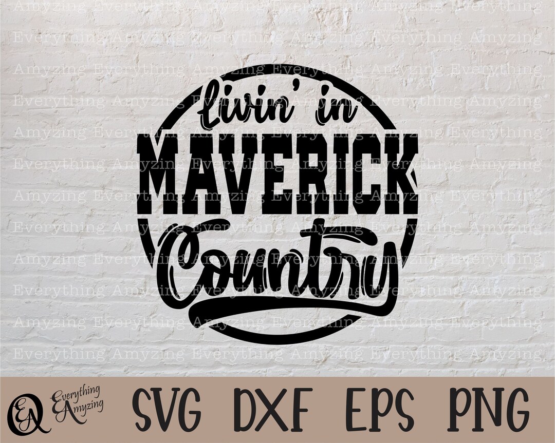 Maverick Country Svg, Mavericks Mascot Svg, Mavericks School Spirit Svg ...