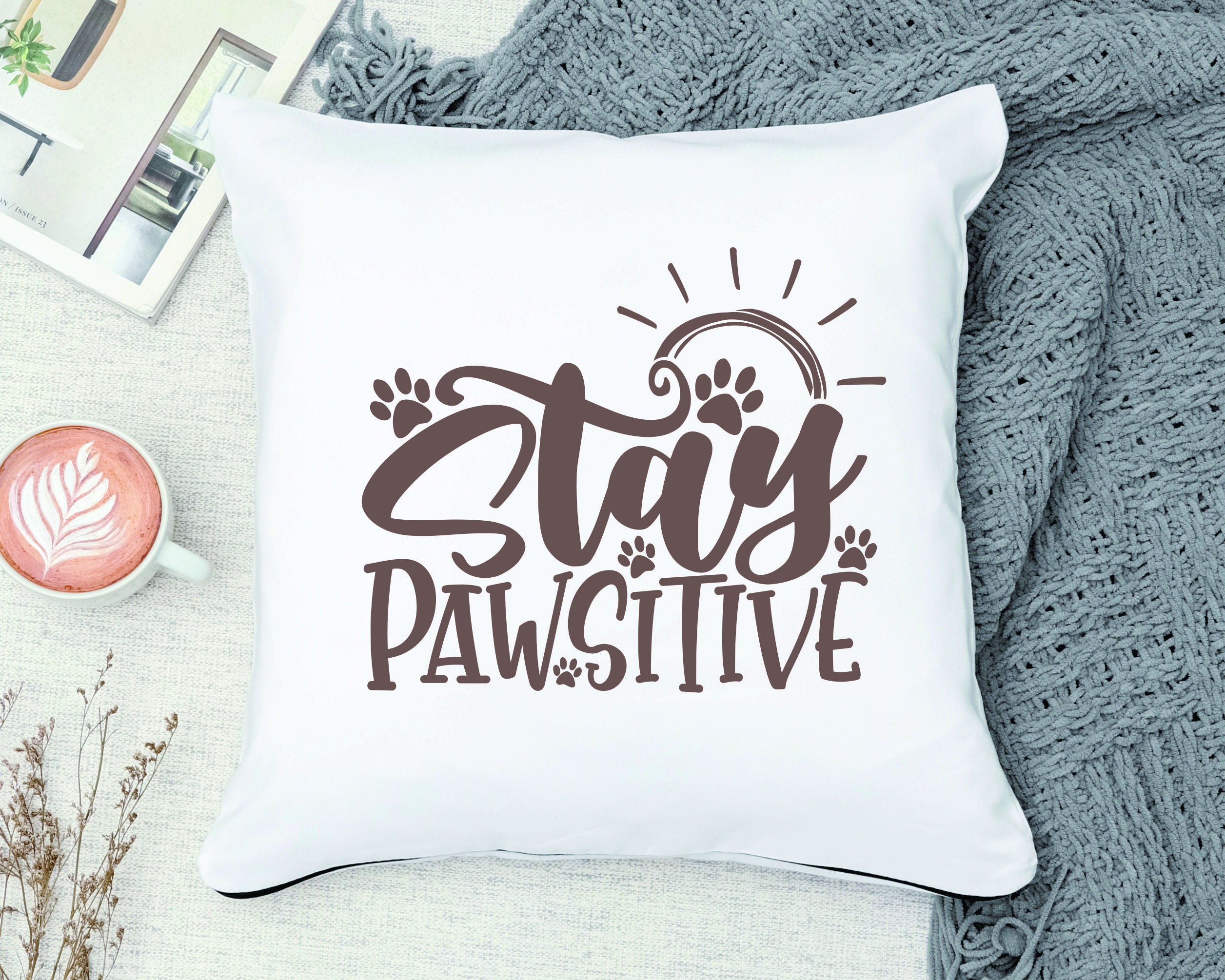 Stay Pawsitive Svg Stay Positive Svg Dog Svg Pet Svg Fur | Etsy