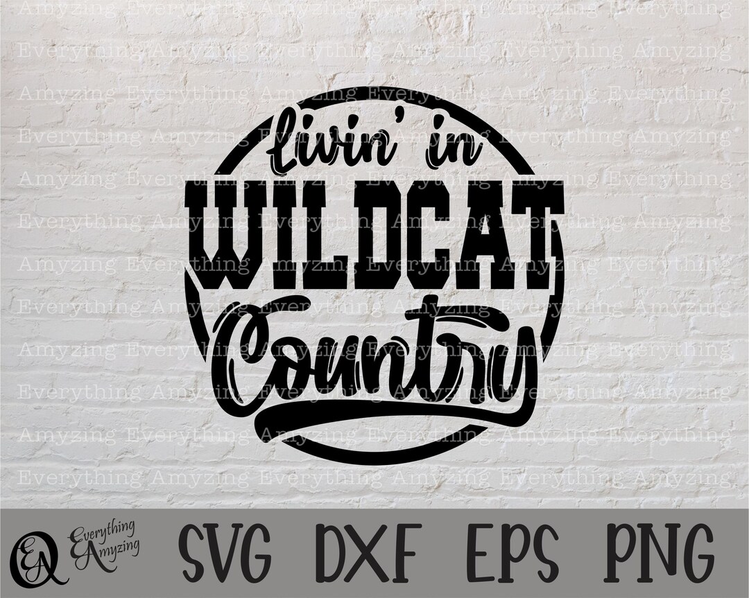 Wildcat Country Svg, Wildcat Mascot Svg, Wildcats School Spirit Svg ...