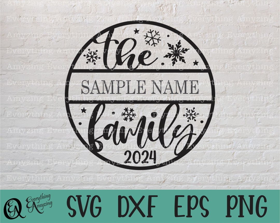 The Family Ornament Svg, Family Christmas Ornament Svg, Custom Family ...