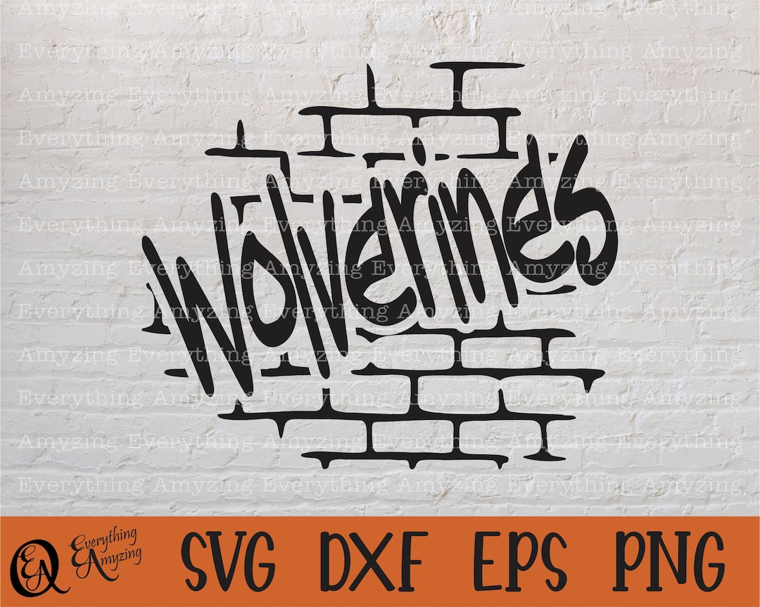 Wolverines Graffiti Svg, Wolverines Mascot Svg, Wolverine School Spirit ...