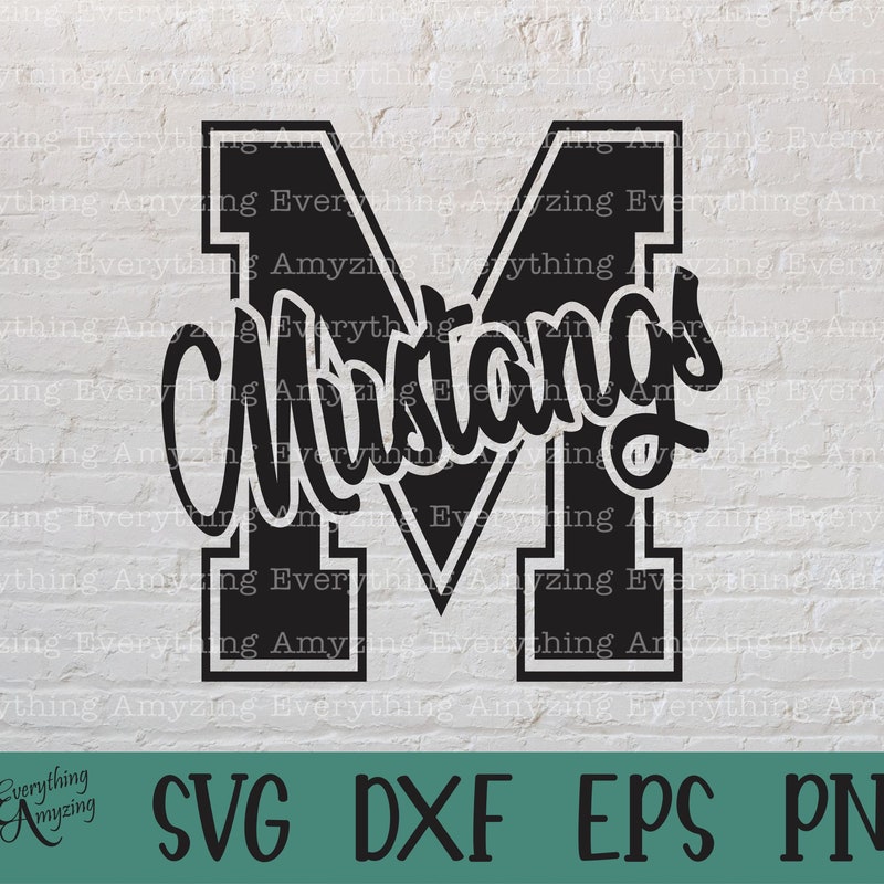 Mustang School Logo - Etsy