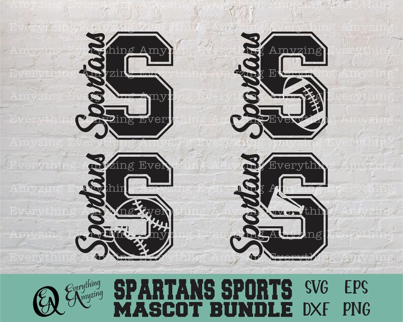 Spartans Sports Bundle Svg, Spartan Football Svg, Spartan Spirit ...
