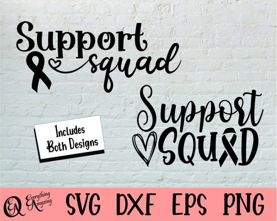 Support Squad Svg Cancer Awareness Svg Nobody Fights Alone | Etsy