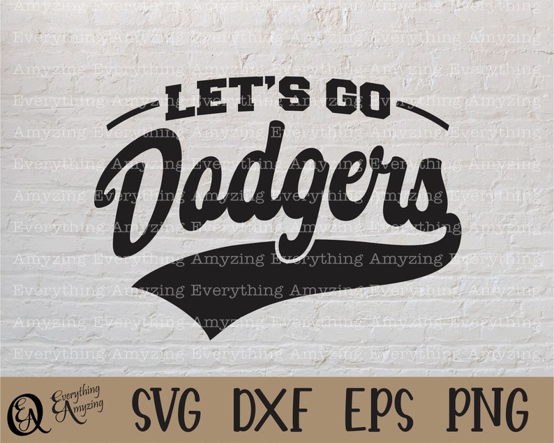 Let's Go Dodgers Svg, Dodgers Mascot Svg, Dodgers School Spirit ...