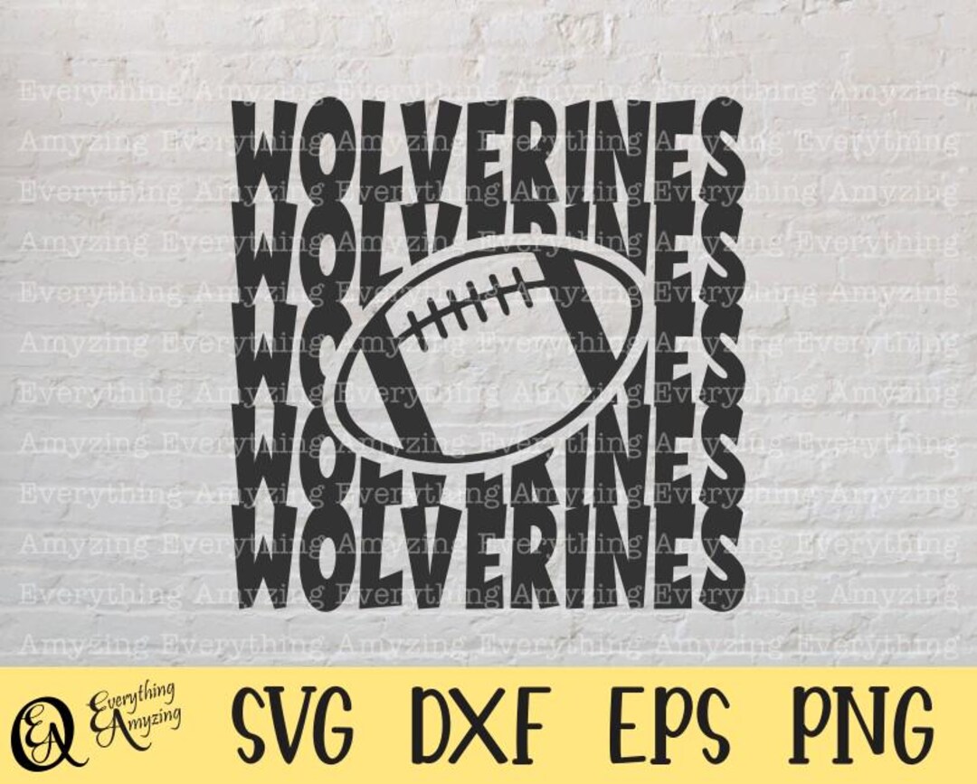 Wolverines Football Svg, Wolverines Mascot Svg, Wolverines School ...