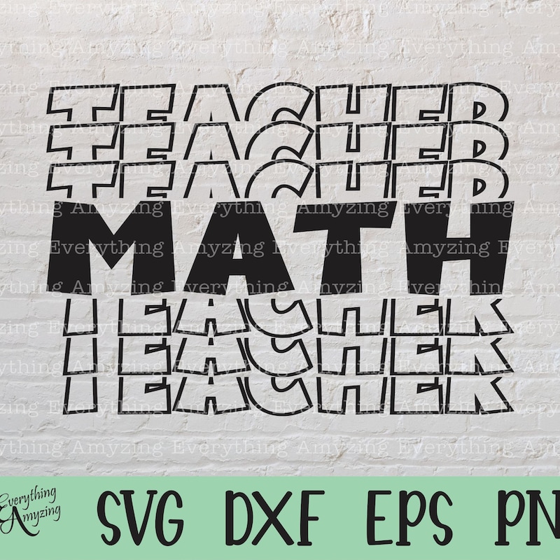 Math Teacher Svg - Etsy