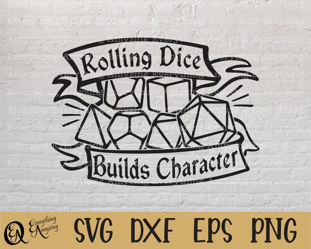 Rolling Dice Builds Character Svg, Dungeons and Dragons, Dnd Svg ...