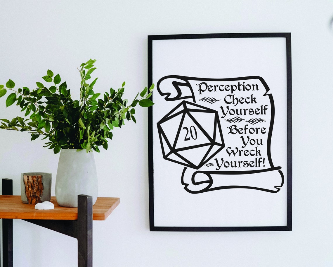 Perception Check Yourself Svg Dnd Svg Dungeons and Dragons - Etsy