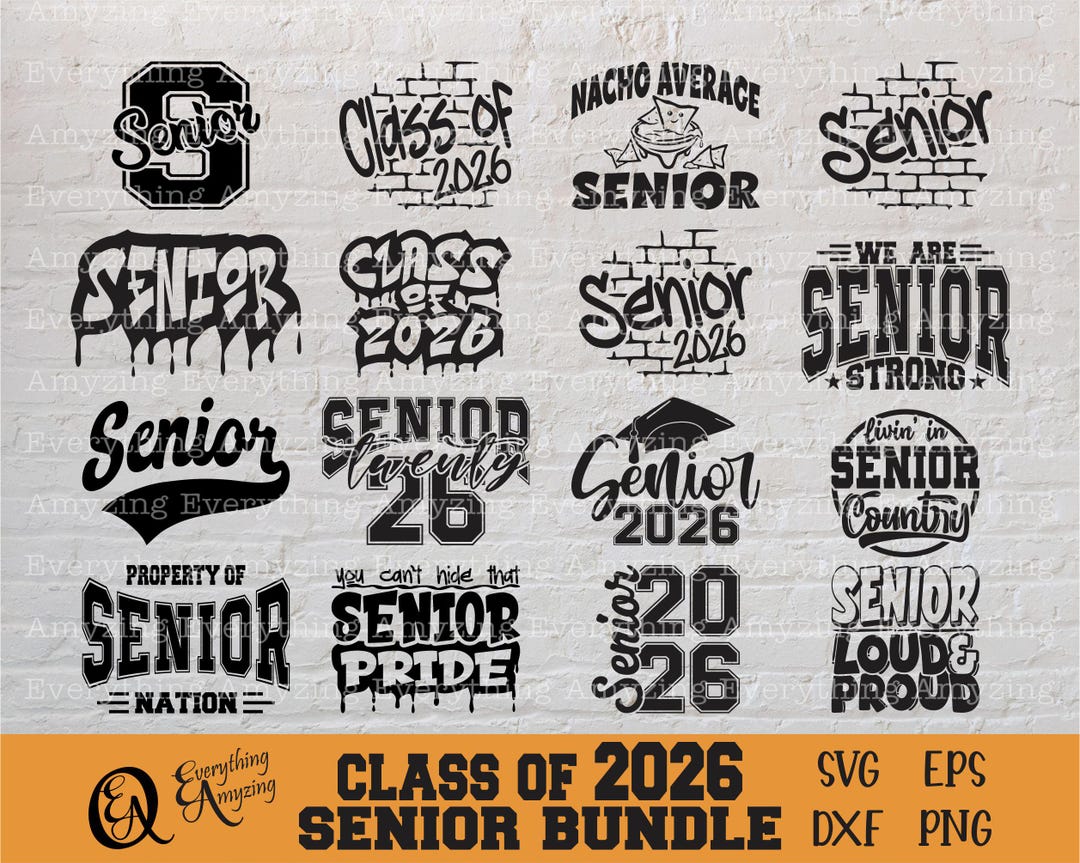 Class of 2026 Senior Bundle Svg, Senior Class Svg, Graduation Svg, High ...