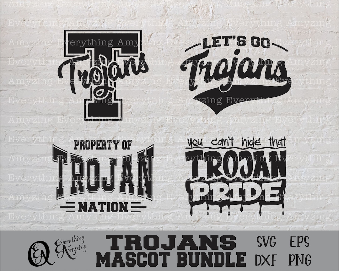 Trojans Mascot Bundle Svg, Trojans School Spirit Svg, Trojans ...