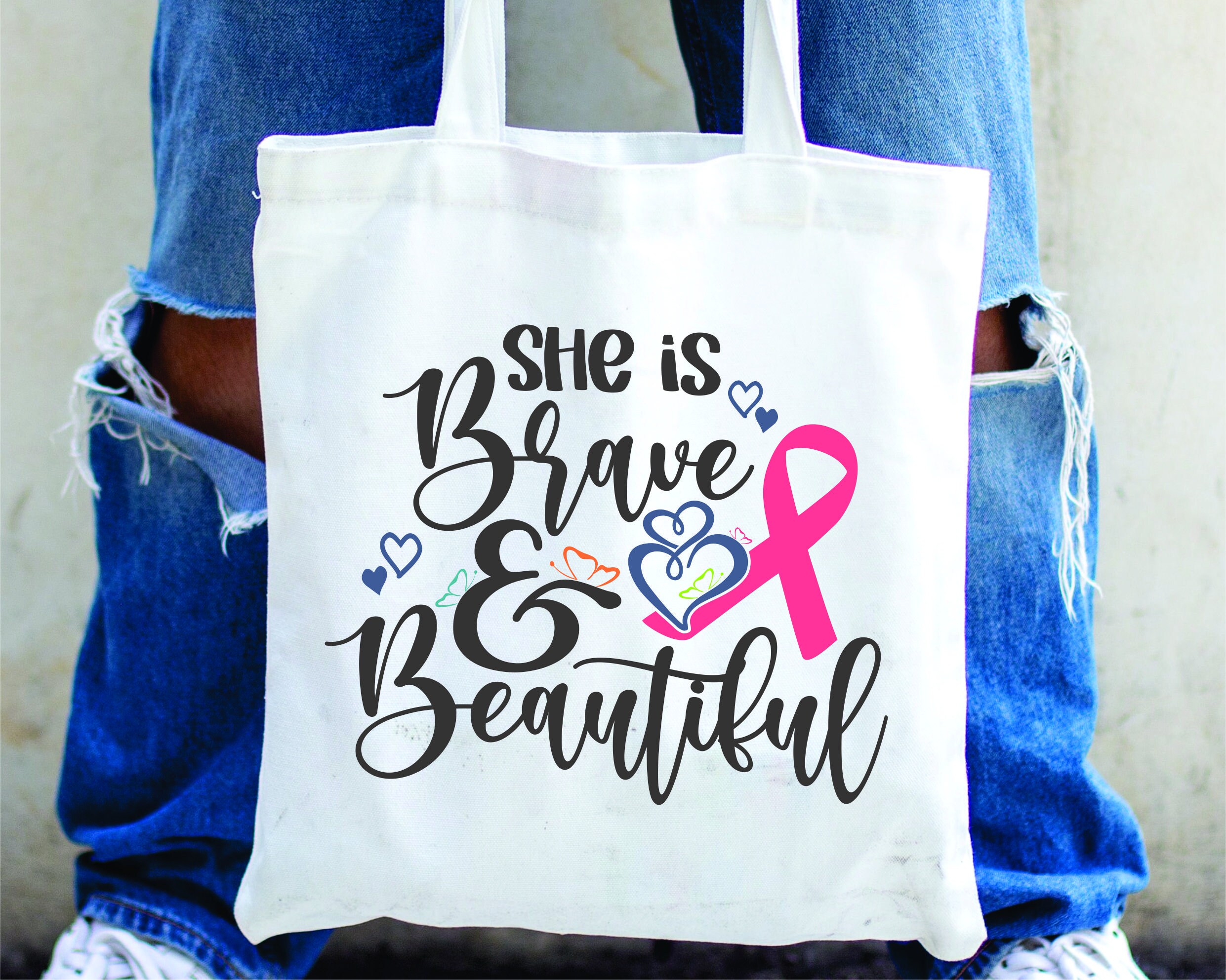 She is Brave and Beautiful Svg Cancer Awareness Svg Cancer | Etsy