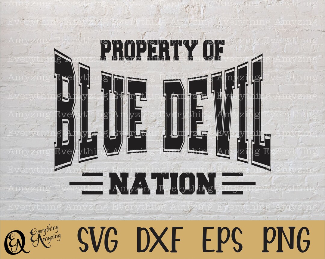 Blue Devil Nation Svg, Blue Devils Mascot Svg, Blue Devils School ...