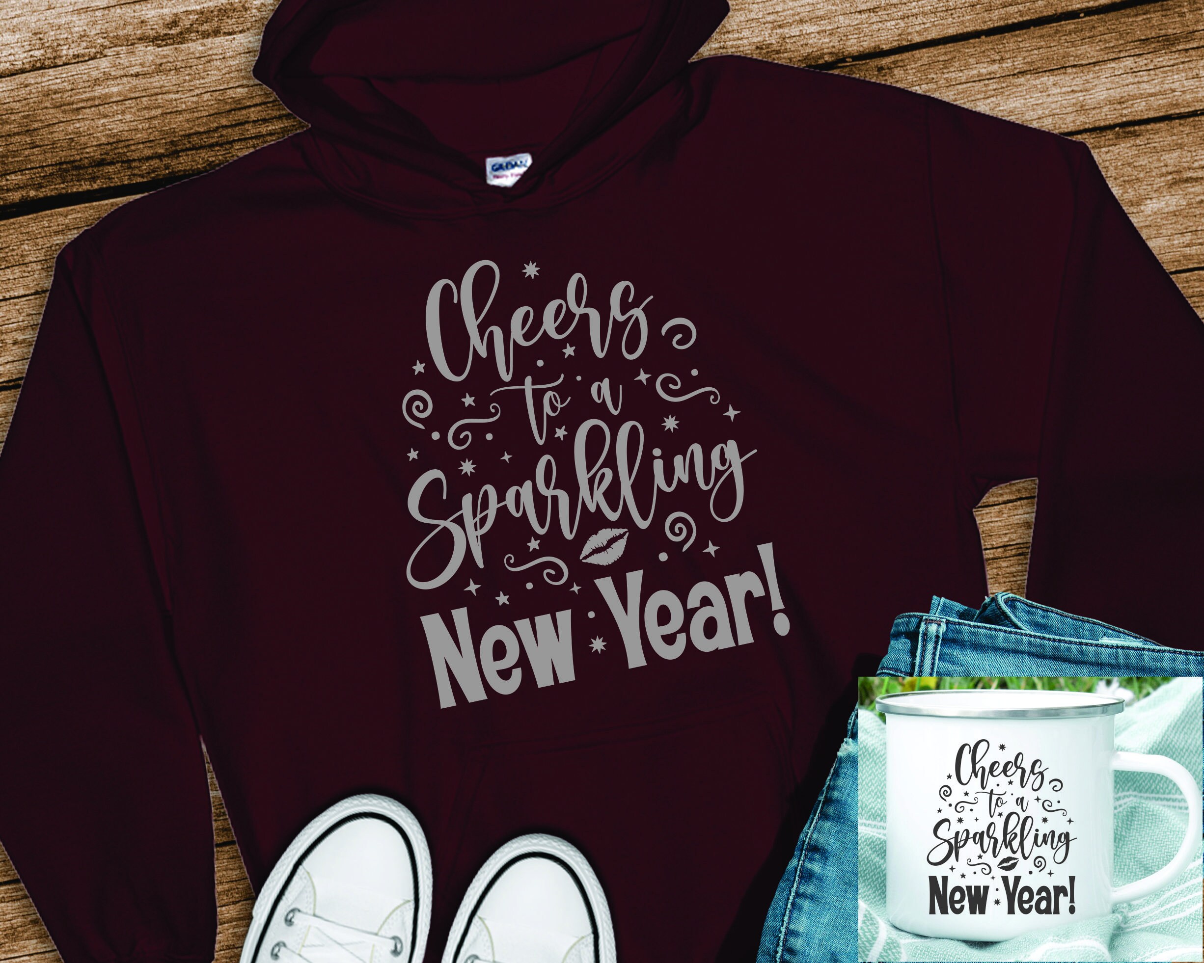 Cheers to a Sparkling New Year Svg Happy New Year Svg Cheers | Etsy