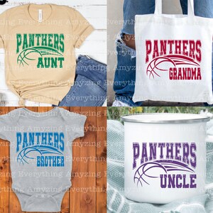 Panthers Basketball Family Bundle Svg, Basketball Dad Svg, Panther Mom ...