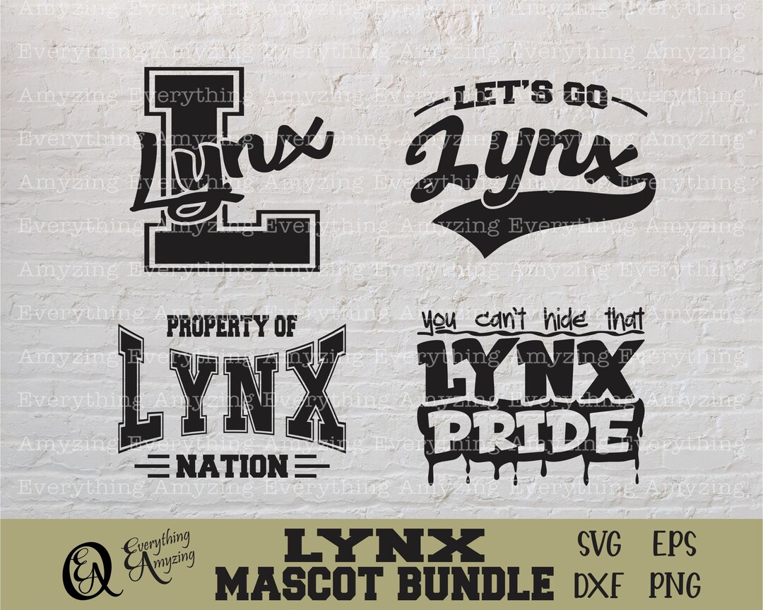 Lynx Mascot Bundle Svg, Lynx School Spirit Svg, Lynx Cheerleading Svg ...