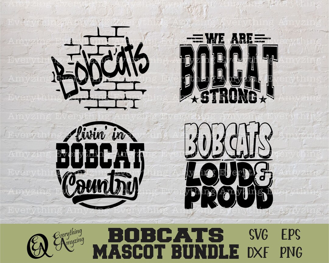 Bobcats Mascot Bundle Svg, Bobcats School Spirit Svg, Bobcats ...