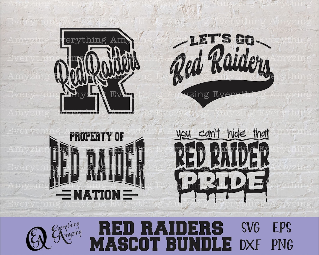 Red Raiders Mascot Bundle Svg, Red Raiders School Spirit, Red Raiders ...