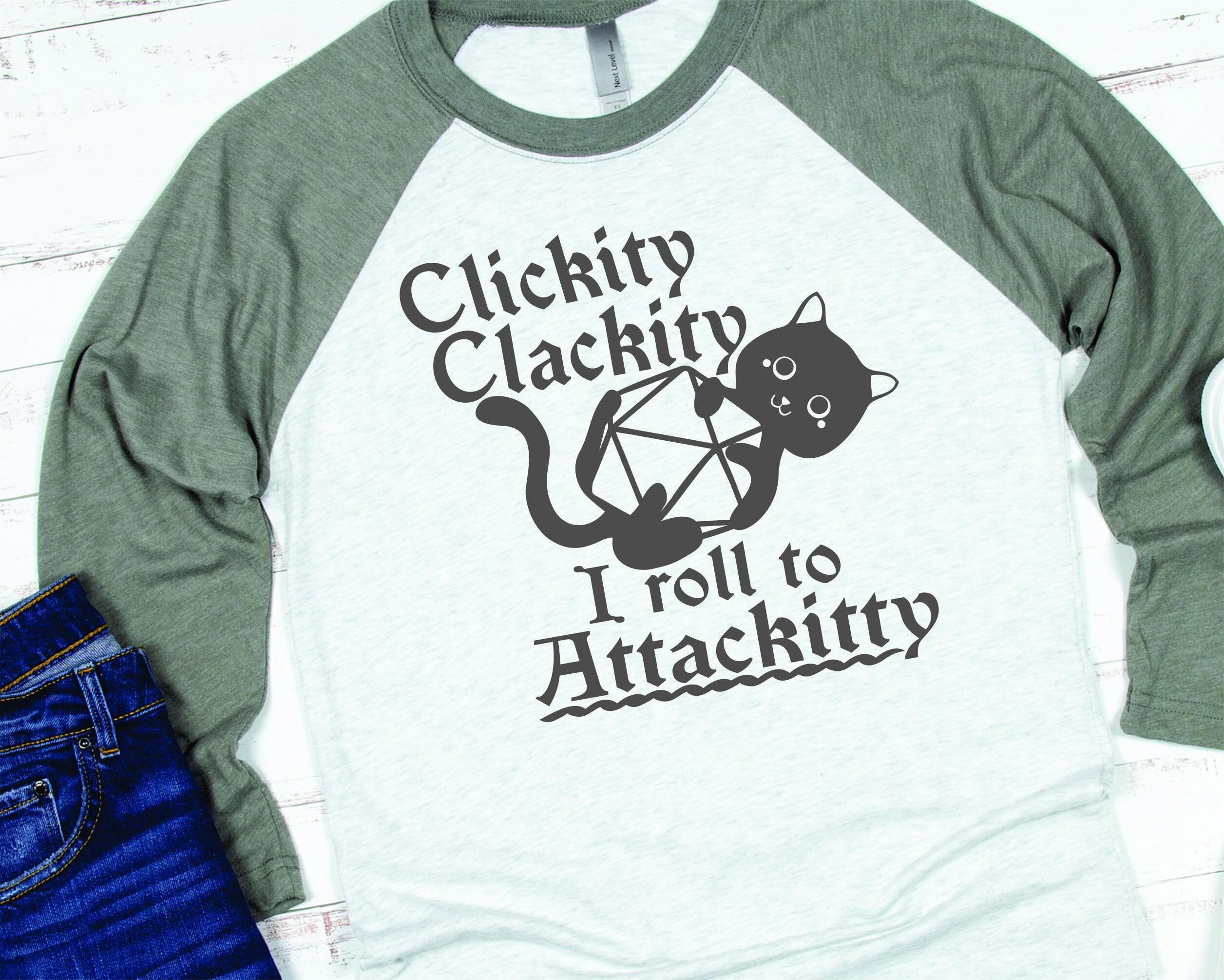 Clickity Clackity I Roll to Attackitty Svg Dungeons and - Etsy