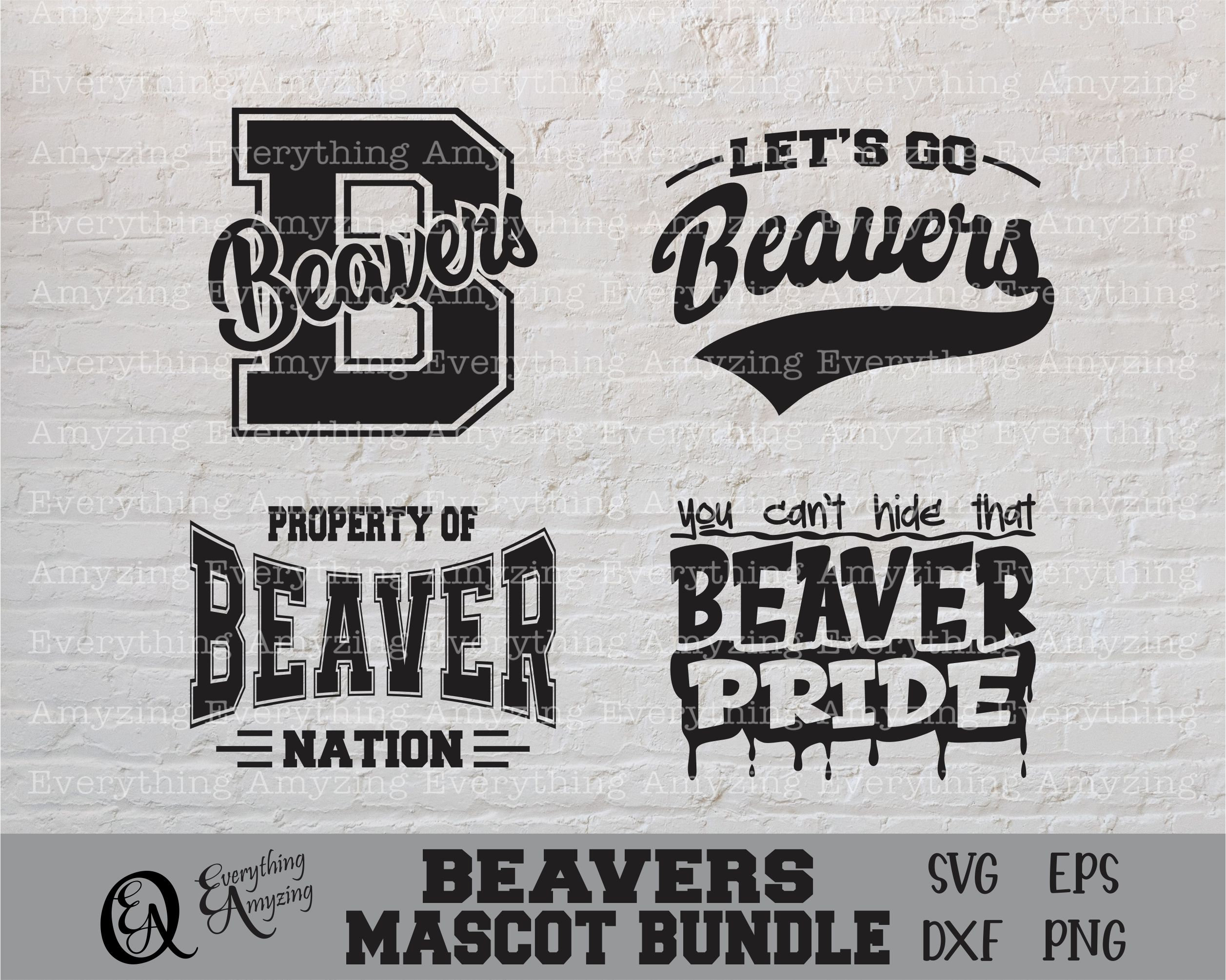 Beavers Mascot Bundle Svg, Beaver School Spirit Svg, Beavers ...
