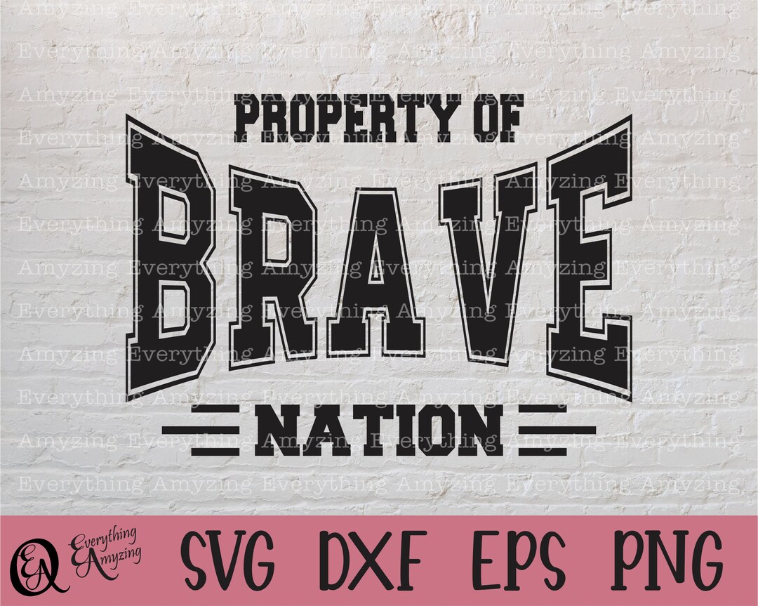 Brave Nation Svg, Braves Mascot Svg, Braves School Spirit Svg, Braves ...