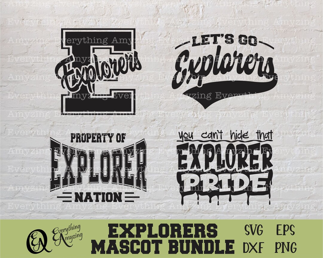 Explorers Mascot Bundle Svg, Explorers School Spirit Svg, Explorers ...