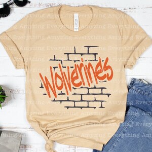 Wolverines Graffiti Svg, Wolverines Mascot Svg, Wolverine School Spirit ...