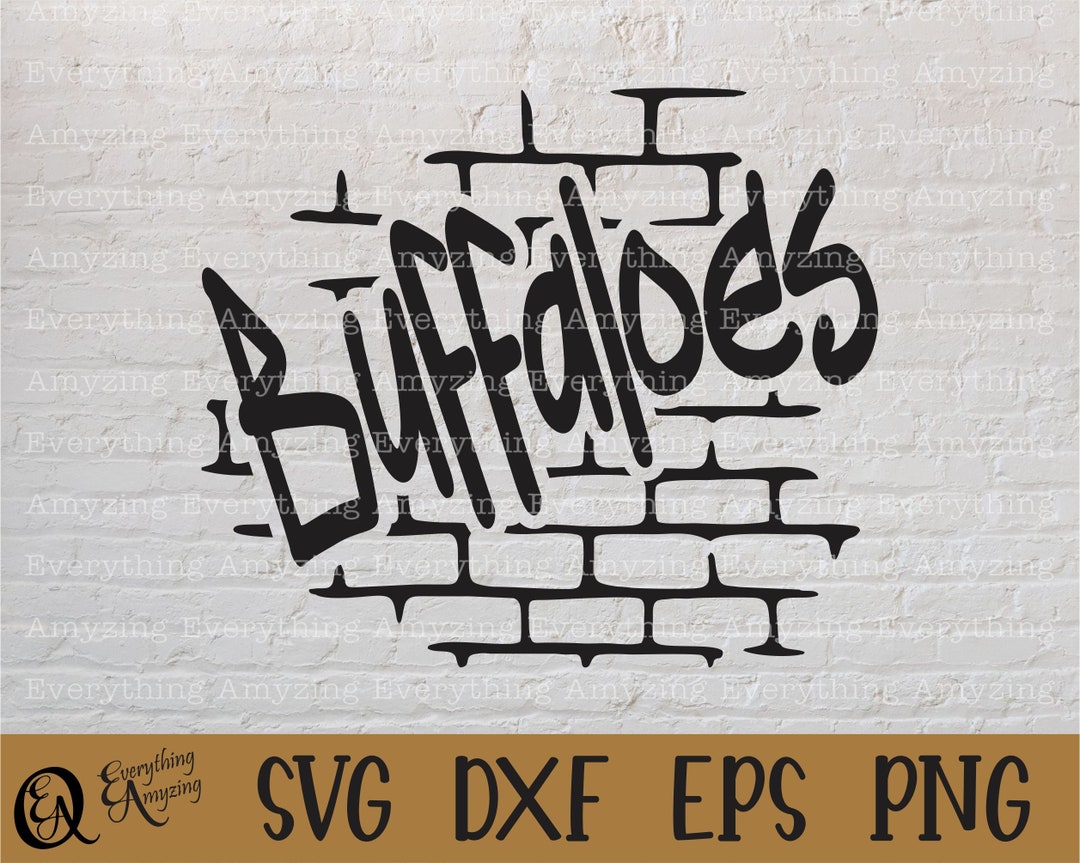 Buffaloes Graffiti Svg, Buffaloes Mascot Svg, Buffalo School Spirit ...