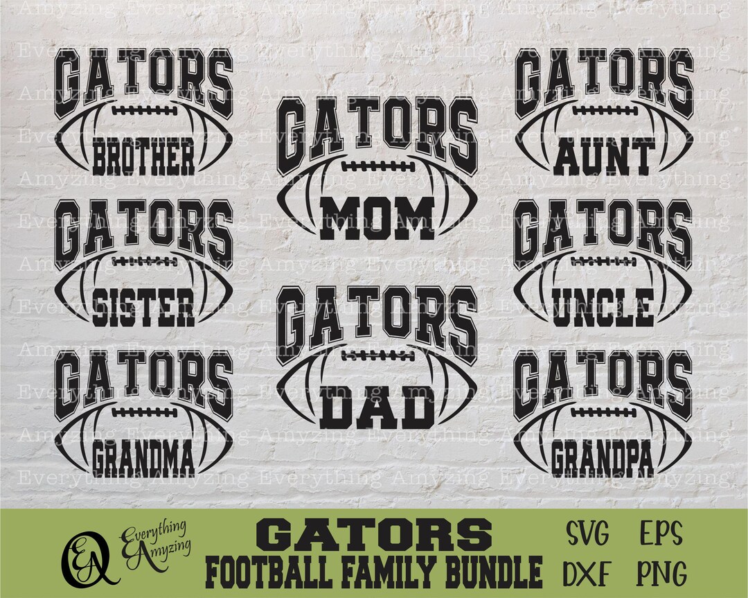 Gators Football Family Bundle Svg, Football Dad Svg, Gators Mom Svg ...