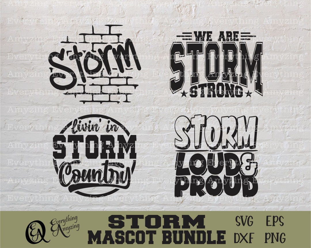 Storm Mascot Bundle Svg, Storm School Spirit Svg, Storm Cheerleading ...