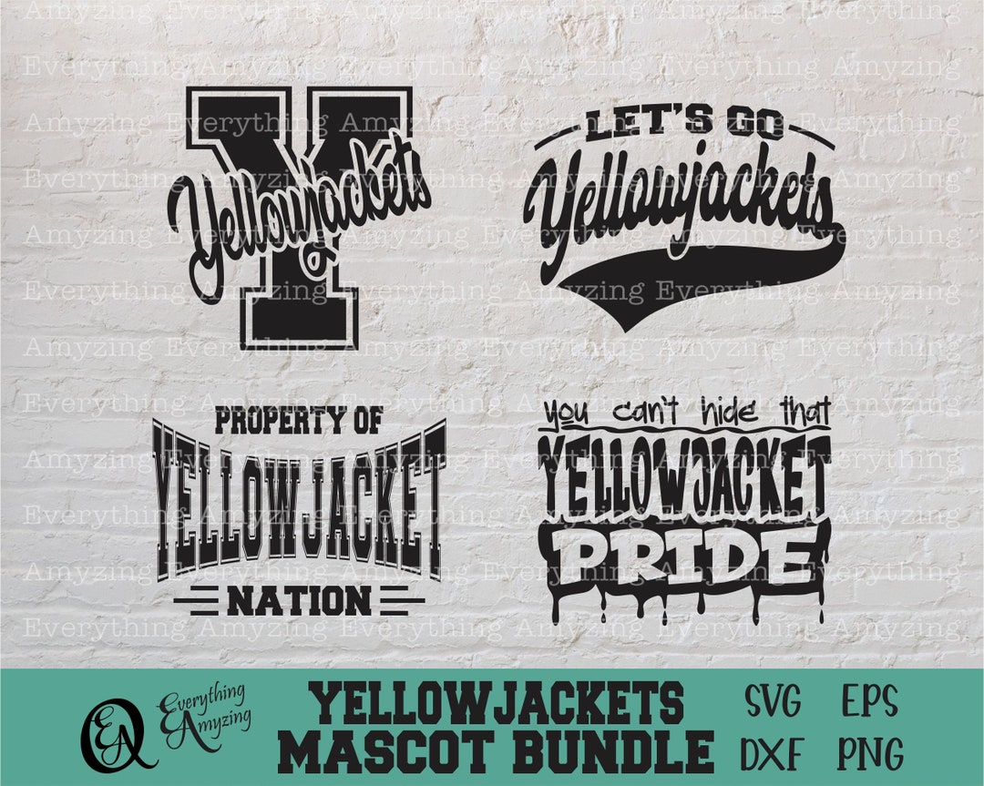 Yellowjackets Mascot Bundle Svg, Yellowjackets School Spirit Svg ...