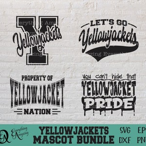 Yellowjackets Mascot Bundle Svg, Yellowjackets School Spirit Svg ...